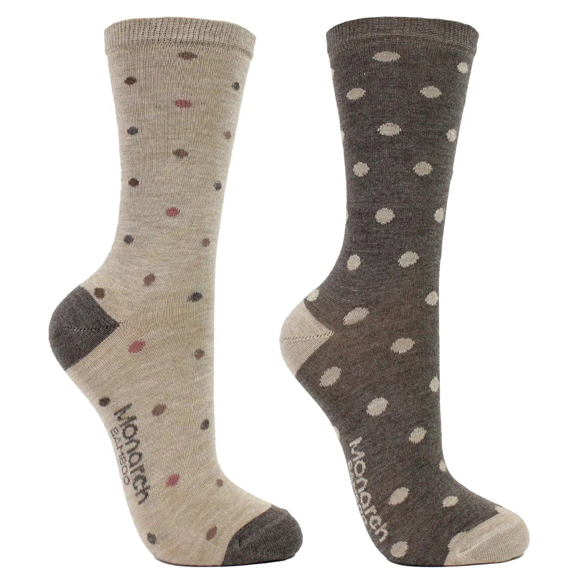 Calcetín Mujer 2 Pares Bamboo Lunares Tabaco Monarch | Germani – germanionline